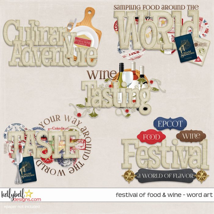 Festival Of Food & Wine Word Art - Kellybell Designs