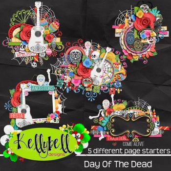 Day Of The Dead Page Starters - Kellybell Designs
