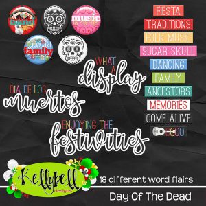 Day Of The Dead Tags & Flairs – Kellybell Designs