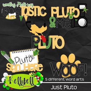 Just Pluto Word Art – Kellybell Designs