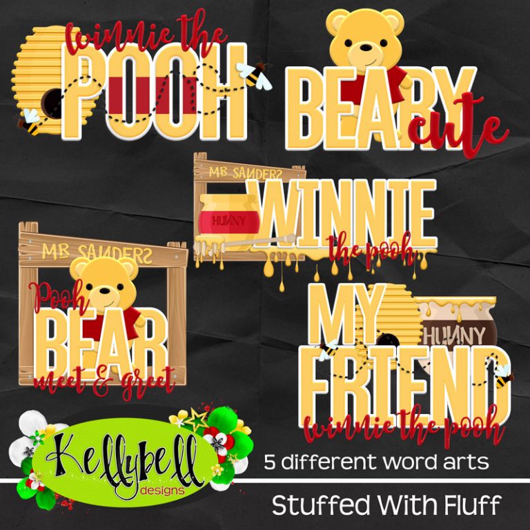 Stuffed With Fluff Word Art - Kellybell Designs