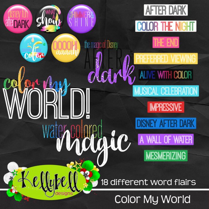 Color My World Tags & Flairs - Kellybell Designs