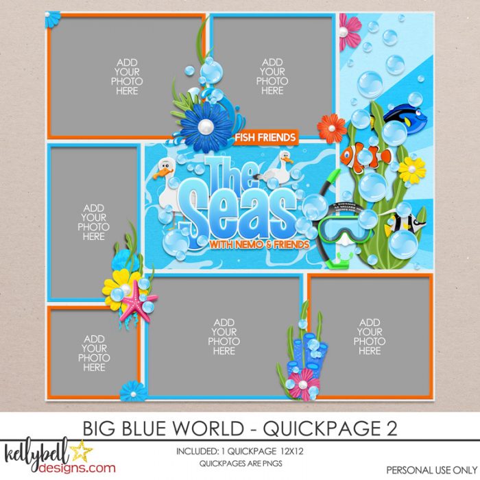 Big Blue World Quickpage 2 – Kellybell Designs