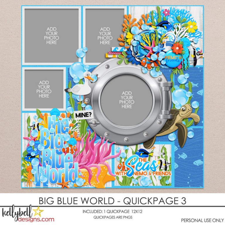 Big Blue World Quickpage 3 - Kellybell Designs