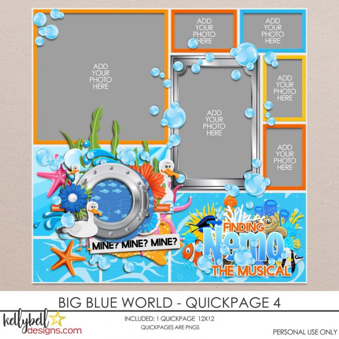 Big Blue World Quickpage 4 - Kellybell Designs