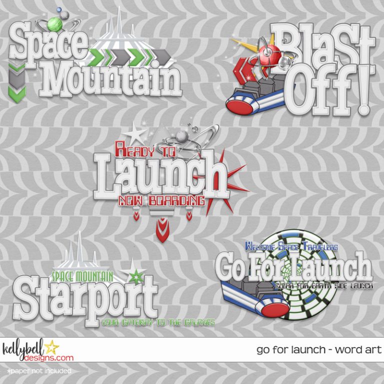 Go For Launch Word Art - Kellybell Designs