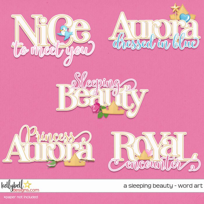 A Sleeping Beauty Word Art – Kellybell Designs