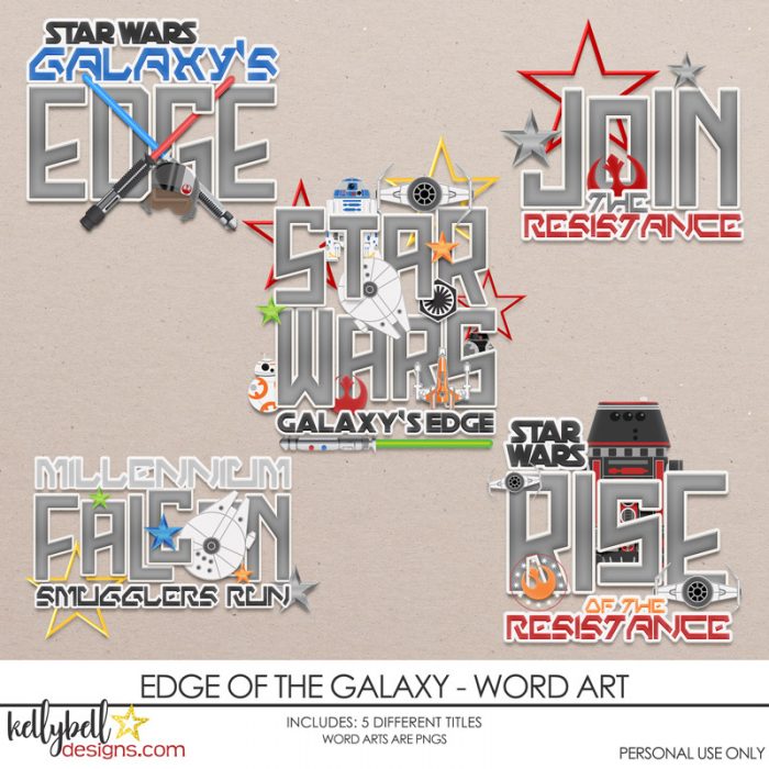 Edge Of The Galaxy Word Art - Kellybell Designs
