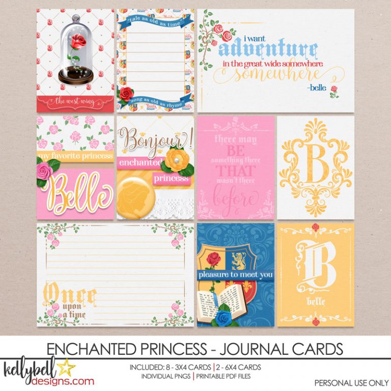 Enchanted Princess Journal Cards - Kellybell Designs