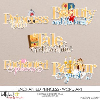Enchanted Princess Word Art - Kellybell Designs