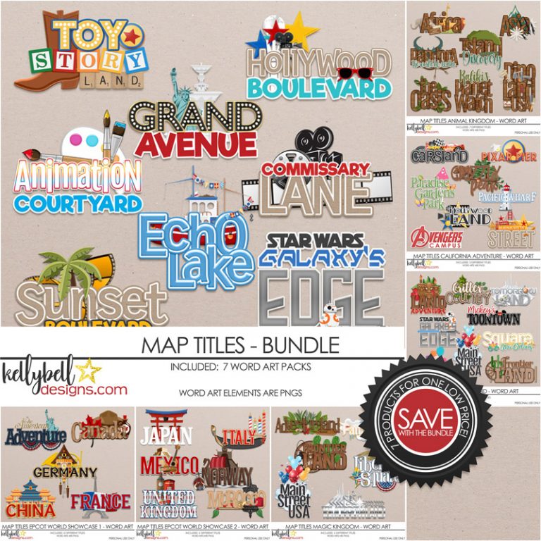 Map Titles – Kellybell Designs