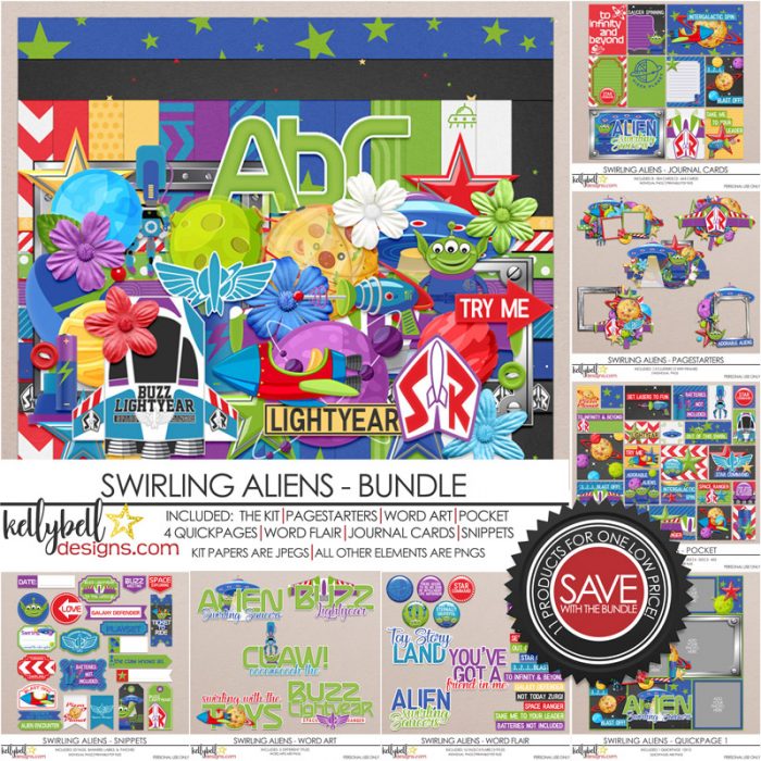 Swirling Aliens Bundle – Kellybell Designs