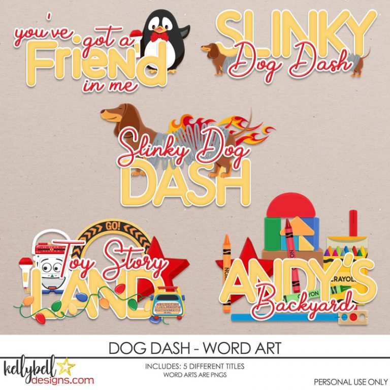 Dog Dash Word Art - Kellybell Designs