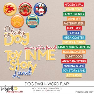 Dog Dash Word Flair - Kellybell Designs