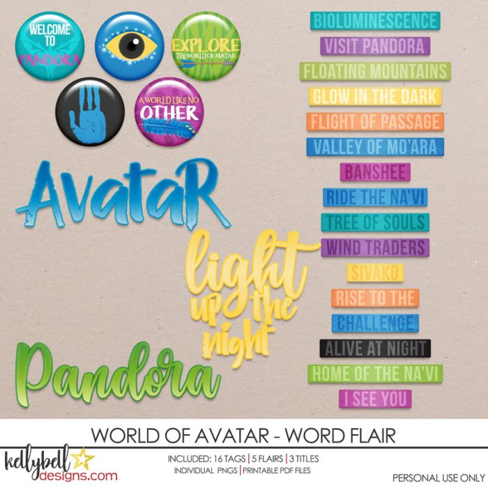World of Avatar Word Flair - Kellybell Designs