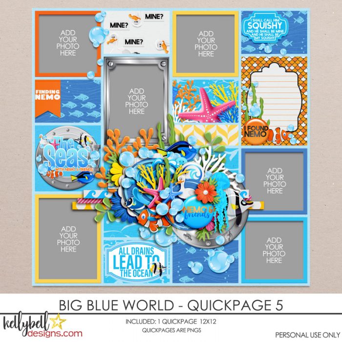 Remember the Magic- Big Blue World - Kellybell Designs