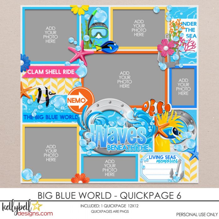 Big Blue World Quickpage 6 – Kellybell Designs