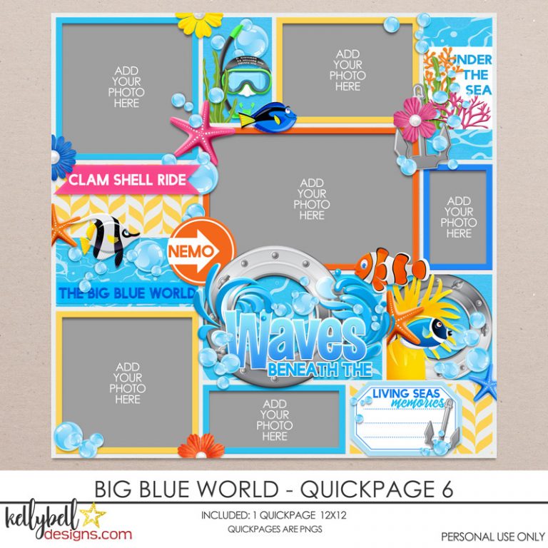 Big Blue World Quickpage 6 – Kellybell Designs