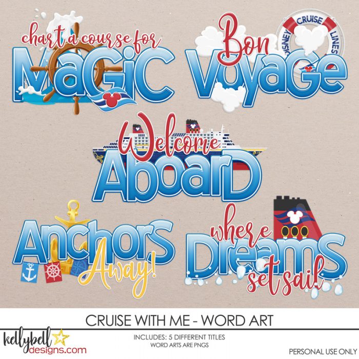 Cruise With Me Word Art - Kellybell Designs