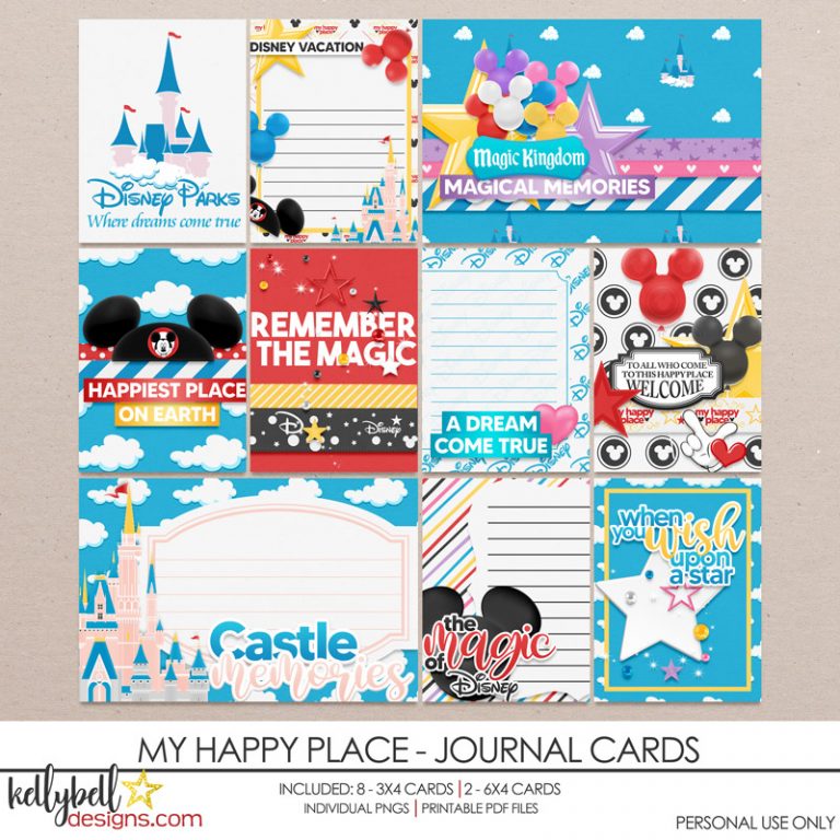 My Happy Place Journal Cards - Kellybell Designs