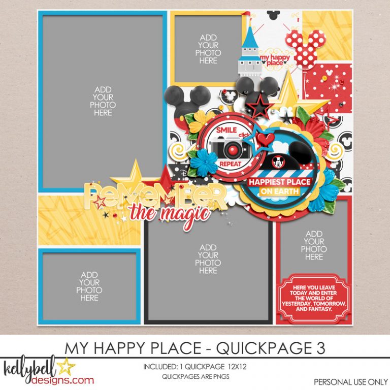 My Happy Place Quickpage 3 - Kellybell Designs