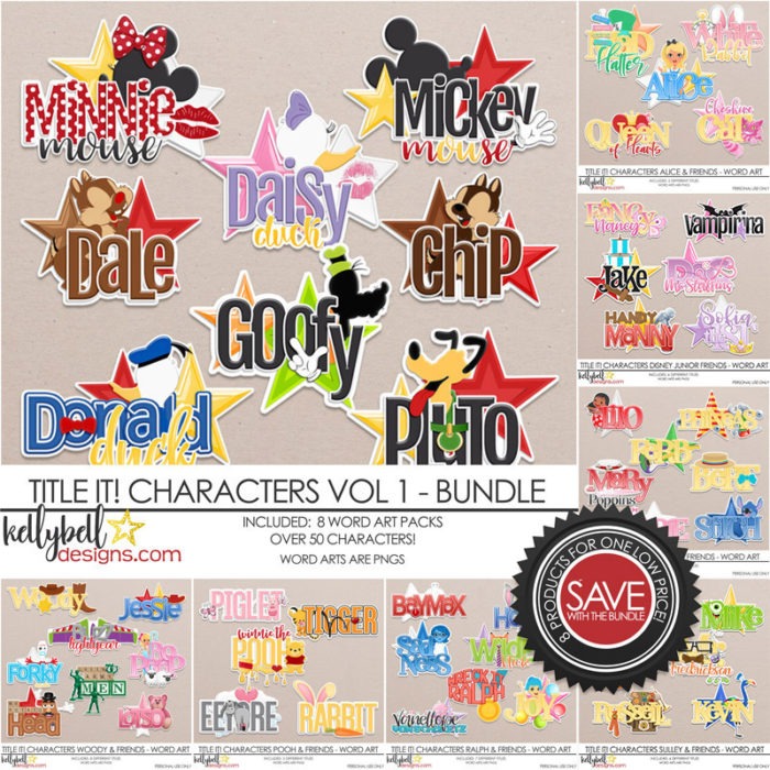 Title It! Characters Vol 1 Bundle – Kellybell Designs