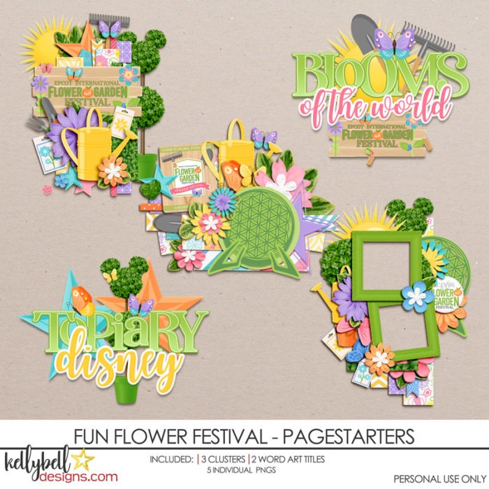 Fun Flower Festival Page Starters – Kellybell Designs