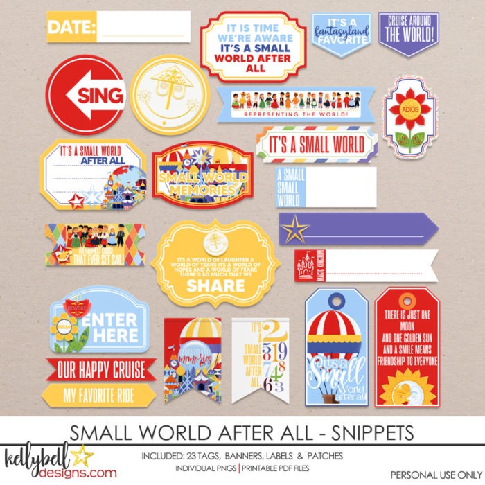 Small World After All Snippets – Kellybell Designs