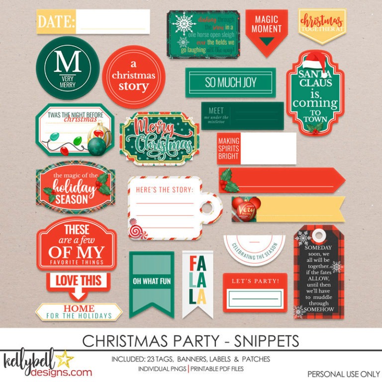 Christmas Party Snippets - Kellybell Designs
