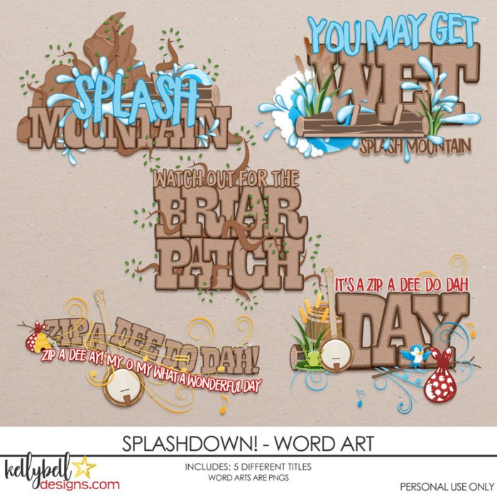 Splashdown! Word Art – Kellybell Designs