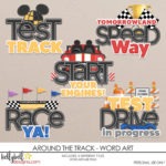 Around The Track Word Art - Kellybell Designs