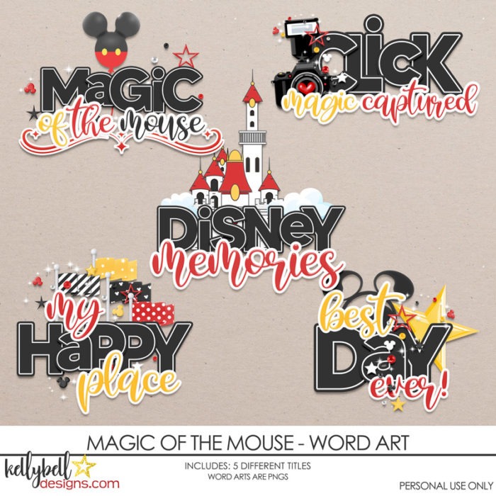 Magic Of The Mouse Word Art – Kellybell Designs