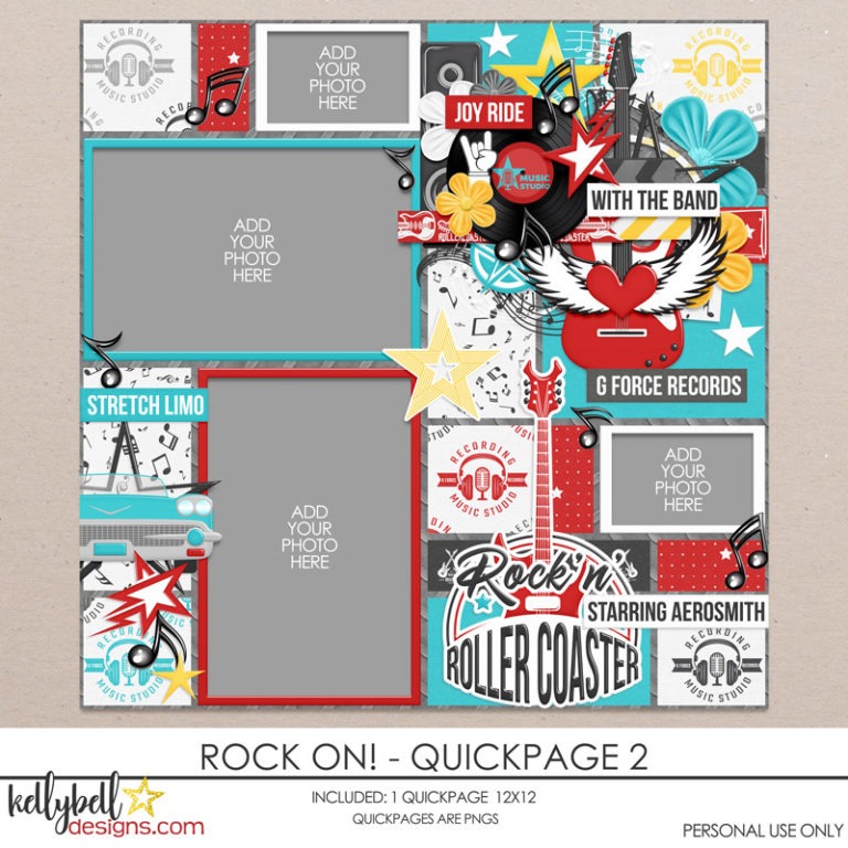 Rock On! Quickpage 2 - Kellybell Designs