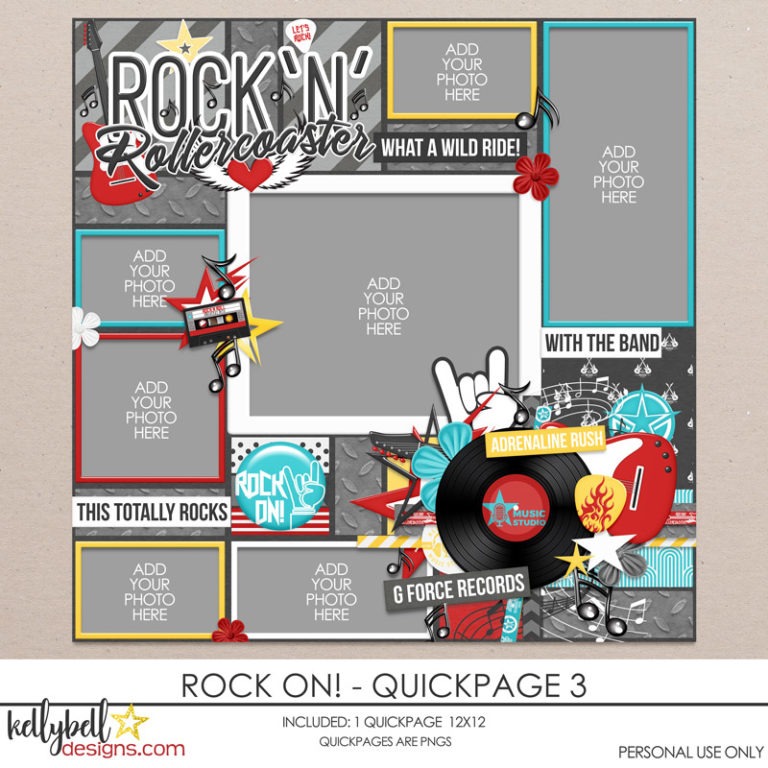 Rock On! Quickpage 3 – Kellybell Designs