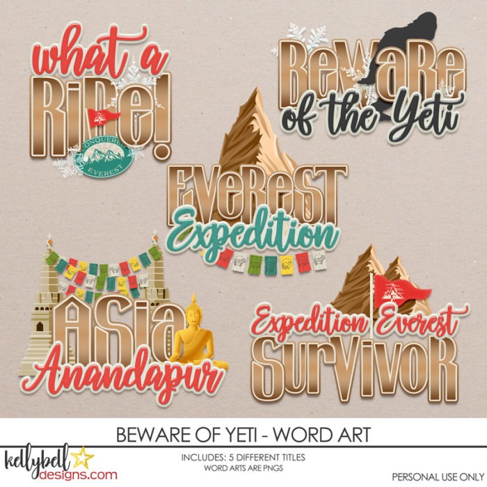 Beware The Yeti Word Art - Kellybell Designs