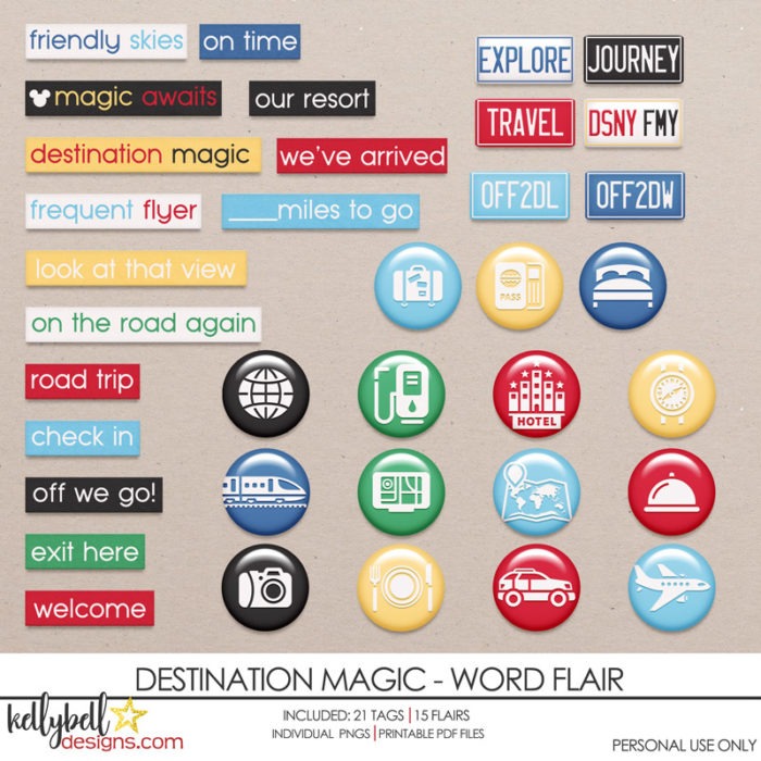 Destination Magic Word Flair – Kellybell Designs