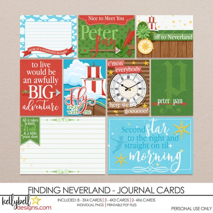 Finding Neverland Cards - Kellybell Designs