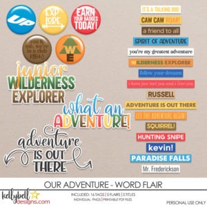 Our Adventure Word Flair – Kellybell Designs