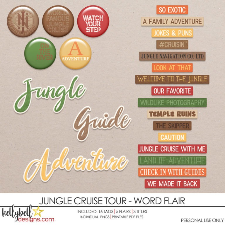 Jungle Cruise Tour Word Flair – Kellybell Designs