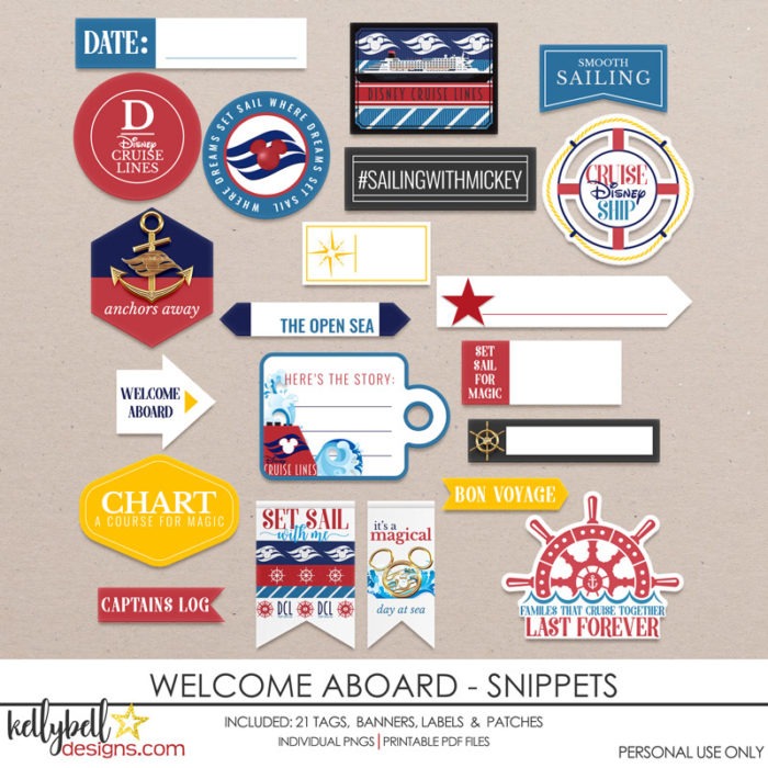 Welcome Aboard Snippets - Kellybell Designs