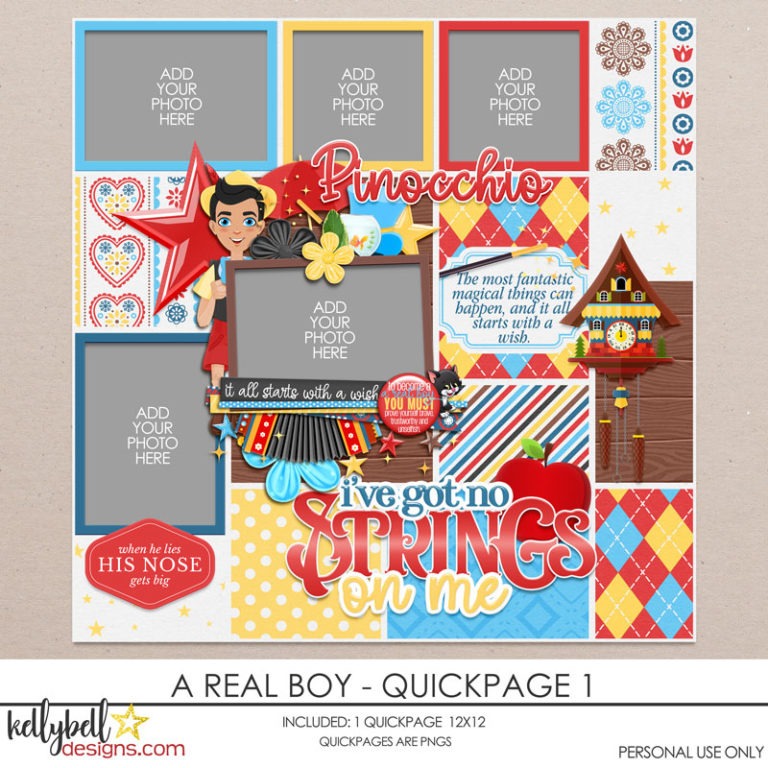 A Real Boy Quickpage 1 - Kellybell Designs