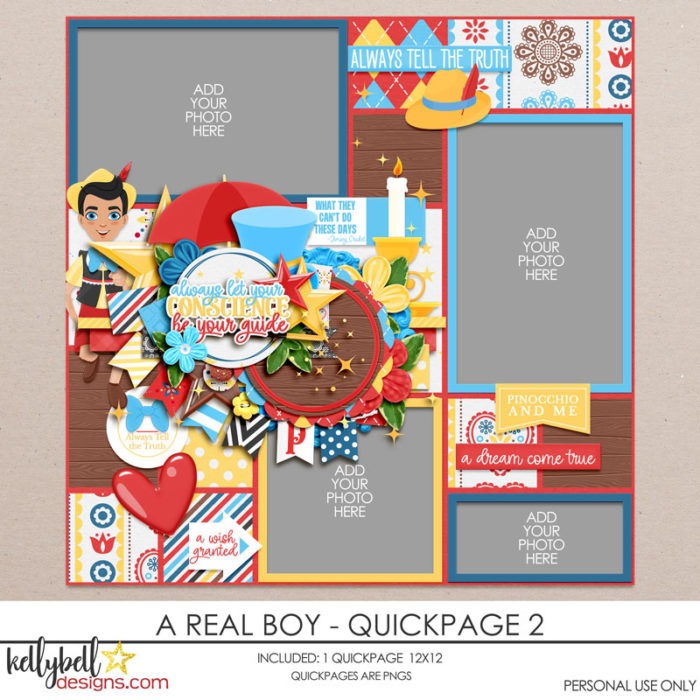 A Real Boy Quickpage 2 - Kellybell Designs