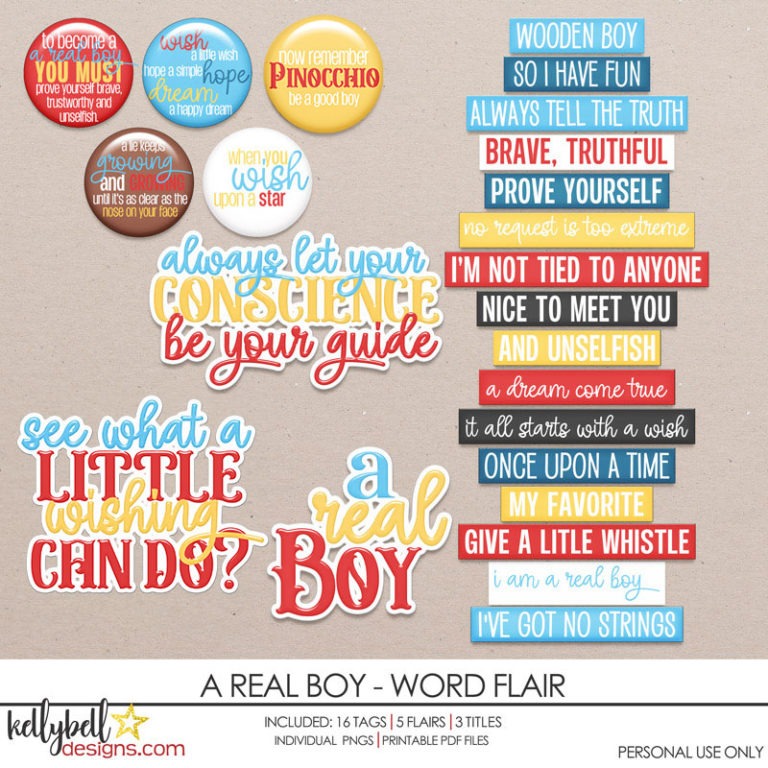 A Real Boy Word Flair – Kellybell Designs