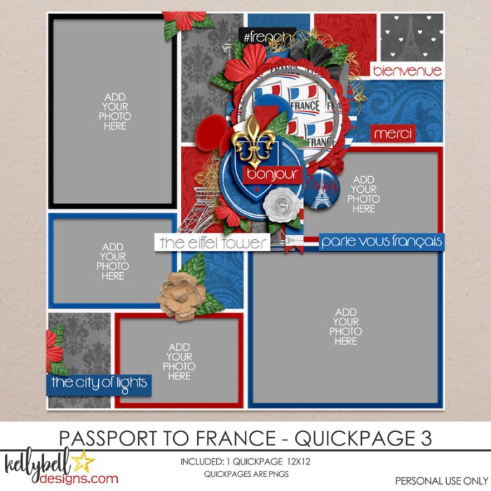 Passport To France Quickpage 3 – Kellybell Designs