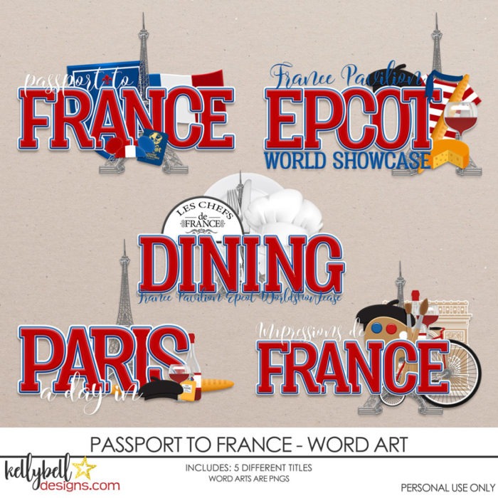 Passport To France Word Art – Kellybell Designs