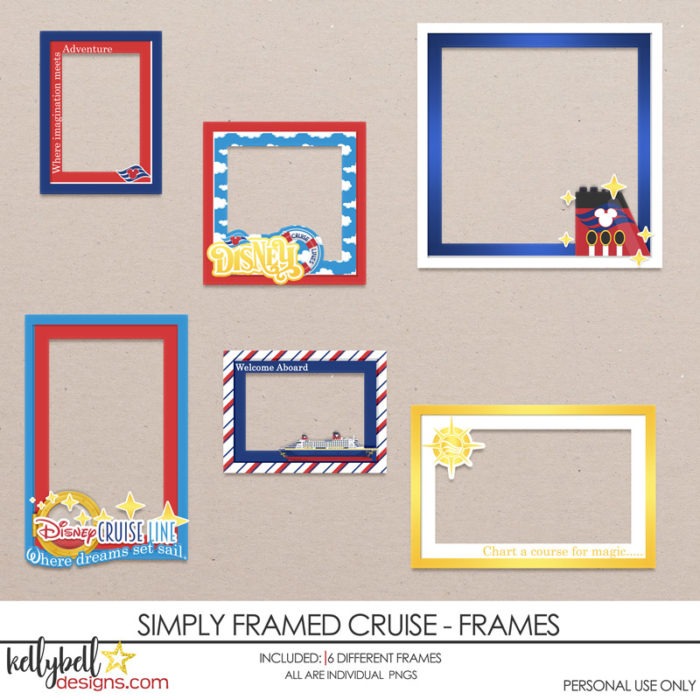 Simply Framed Cruise Frames - Kellybell Designs