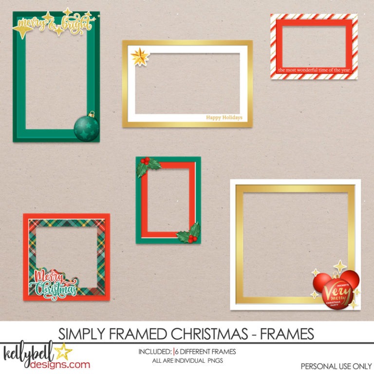 Simply Framed Christmas Frames – Kellybell Designs