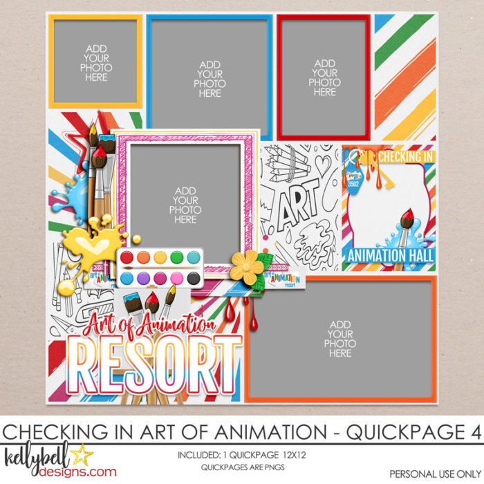 Checking In Art of Animation Quickpage 4 – Kellybell Designs