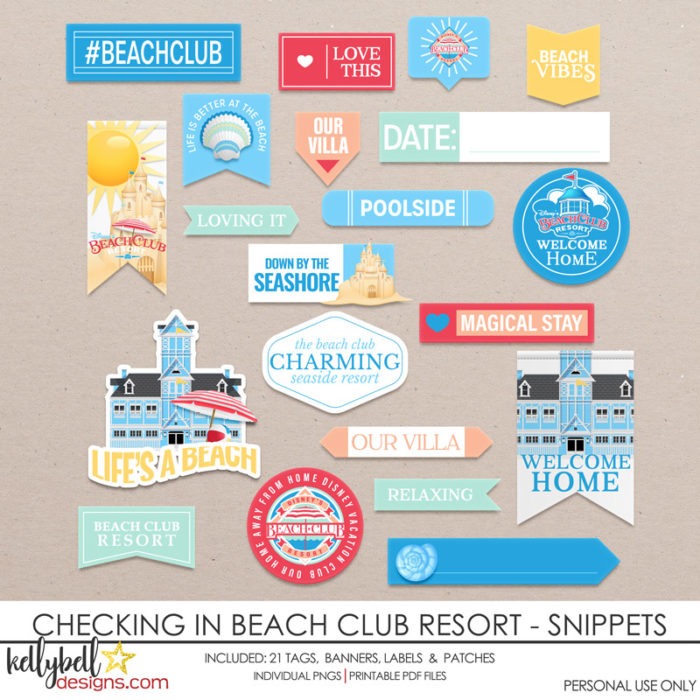 Checking In Beach Club Resort Kit - Kellybell Designs