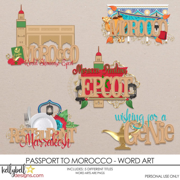 Passport To Morocco Word Art - Kellybell Designs